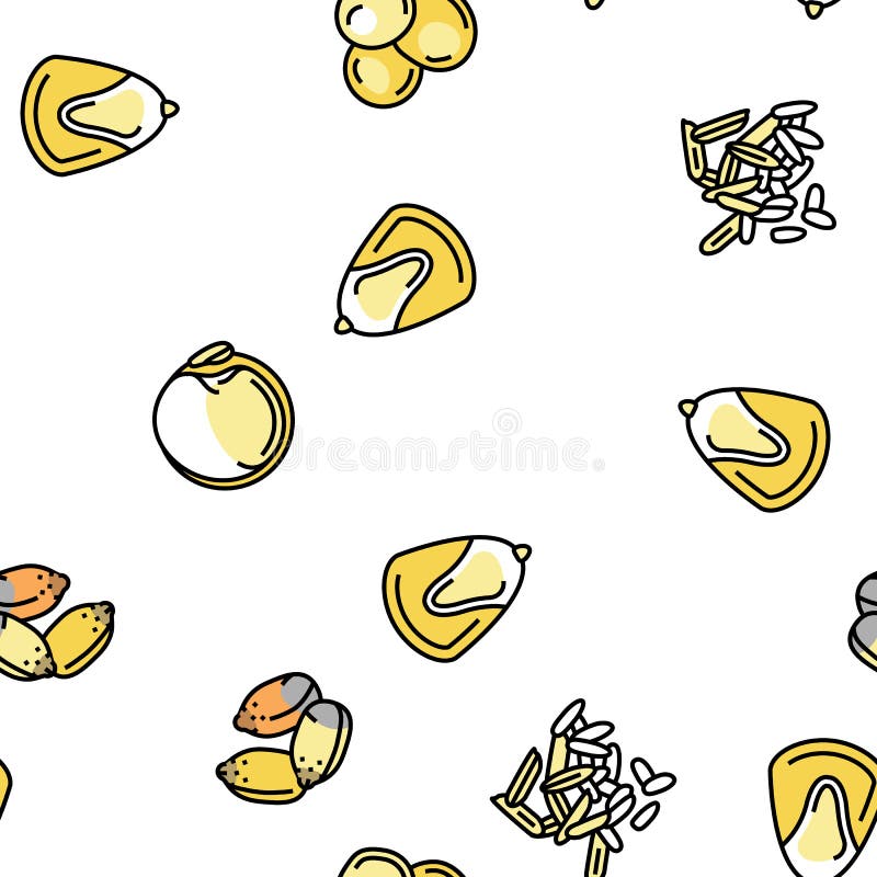 Seed Plant Agriculture Culture Vector Seamless Pattern Stock Vector ...