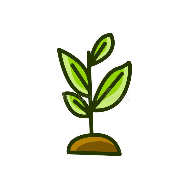Seed Tree Growing Colorful Icon Vector Illustration Stock Vector ...