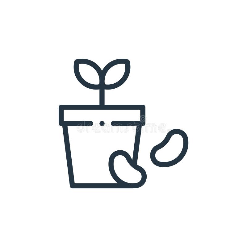 Seed Vector Icon Isolated on White Background. Outline, Thin Line Seed ...