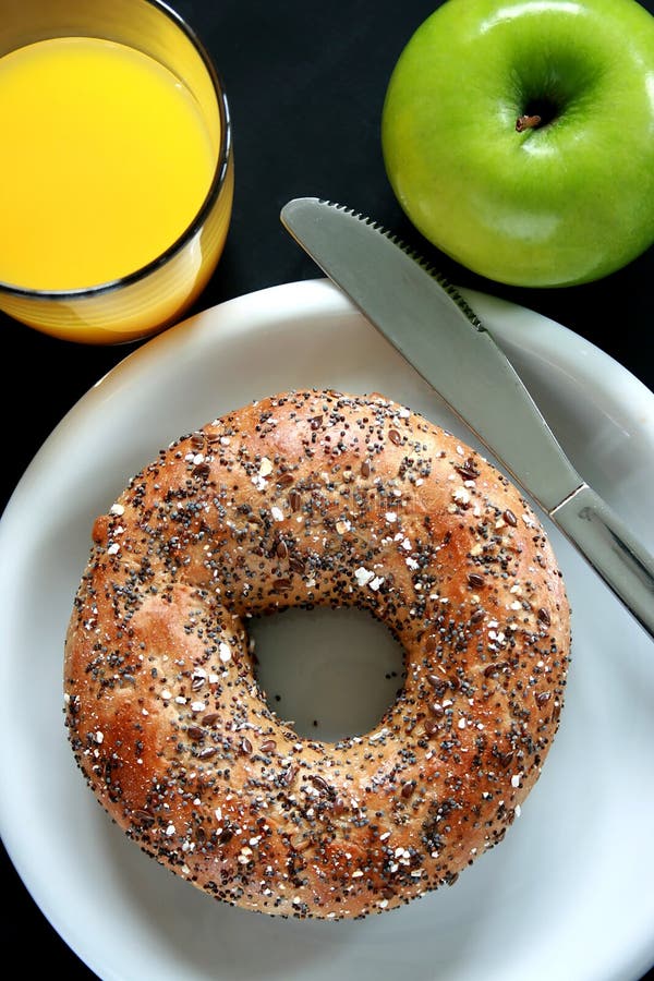 Seeded Bagel stock image. Image of snack, calories, special - 8204821