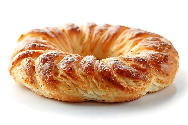 Seeded Bread Ring Isolated on White Background Stock Illustration - Illustration of crusty ...