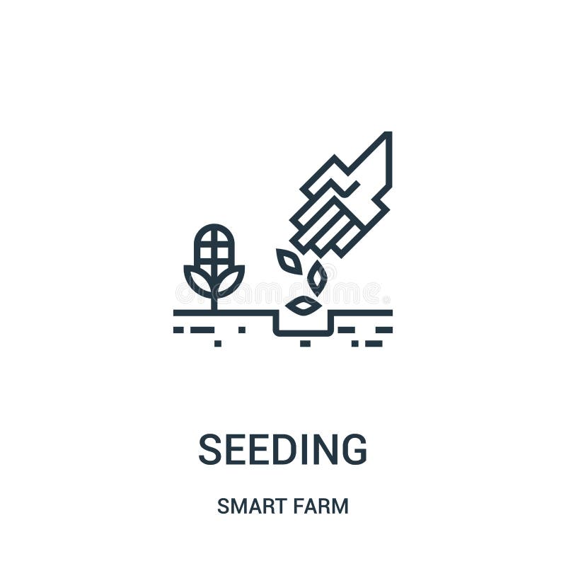 Seeding Icon Vector from Smart Farm Collection. Thin Line Seeding ...