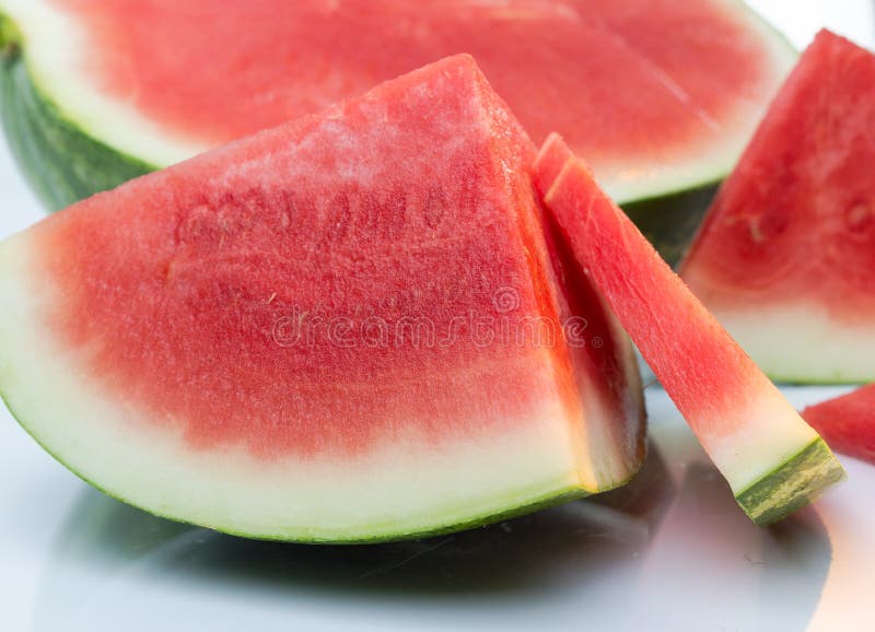 Seedless Juicy Watermelon with Bite Mark Stock Photo - Image of eating ...