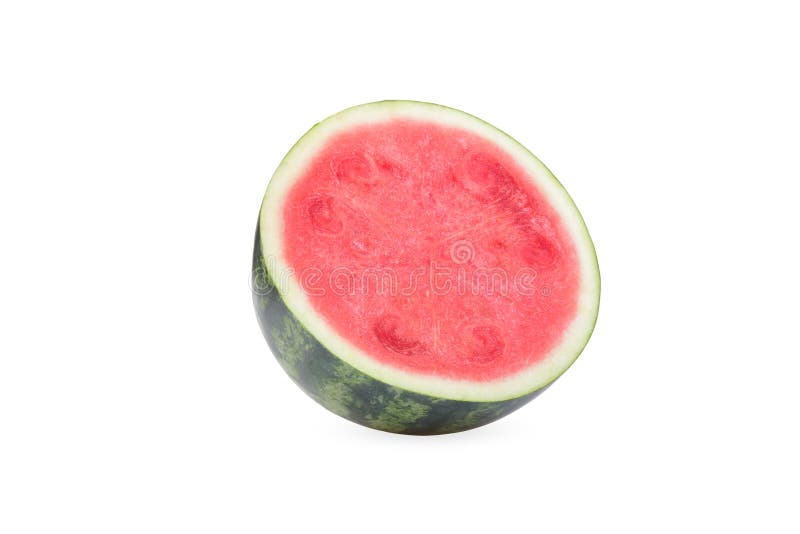 Seedless Watermelon in Half Slice Stock Photo - Image of food, striped ...