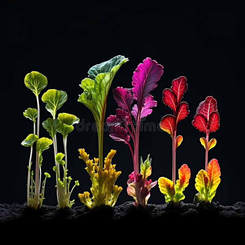 Seedling in Different Colors and Structures of the Plant Stock ...