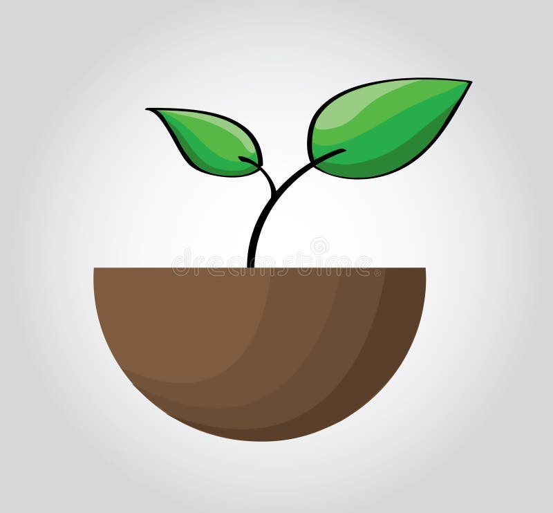 Seedling icon vector stock vector. Illustration of abstract - 80066257