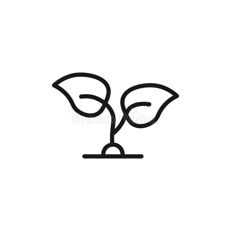 Seedling Icon. Plant Sprouted from the Ground Stock Vector ...