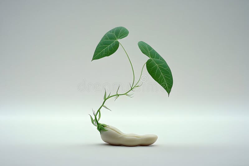 Seedling Sprout on White Background Stock Image - Image of fresh, light ...