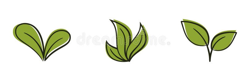 Seedling Sprouts. Spring, Planting and Nature Design Elements. Vector ...