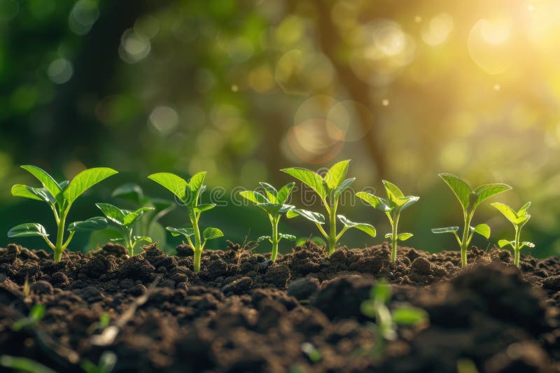 Seedlings Grow Strong Under Sun, Nurturing Nature and Cultivating ...