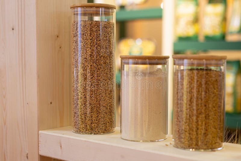 Seeds Assortments Inside Glass Jars: Food Theme Stock Photo - Image of ...