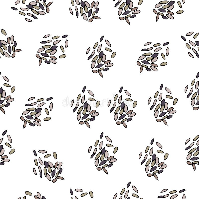 Seeds Beige and White Patterns. Endless Texture Stock Vector ...