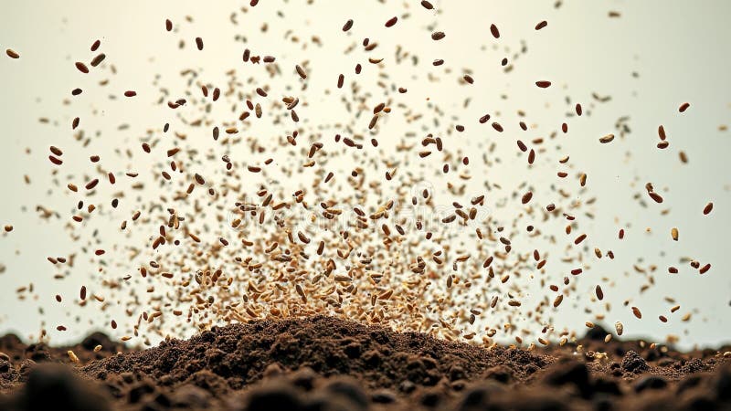 Seeds Bursting from Soil: Growth and Nature S Vitality Stock Image ...
