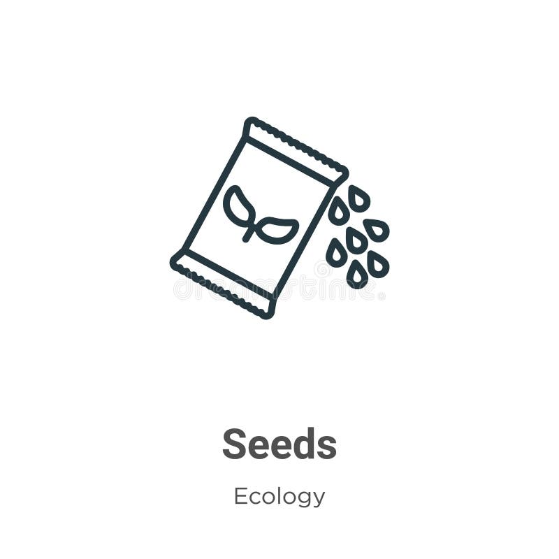 Seeding Outline Vector Icon. Thin Line Black Seeding Icon, Flat Vector ...
