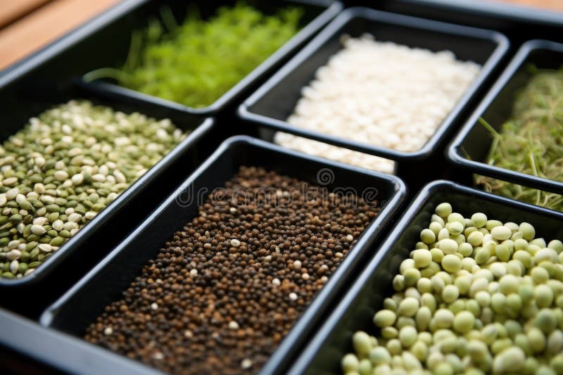 Seeds Perfectly Spaced Out in a Planting Tray Stock Photo - Image of ...