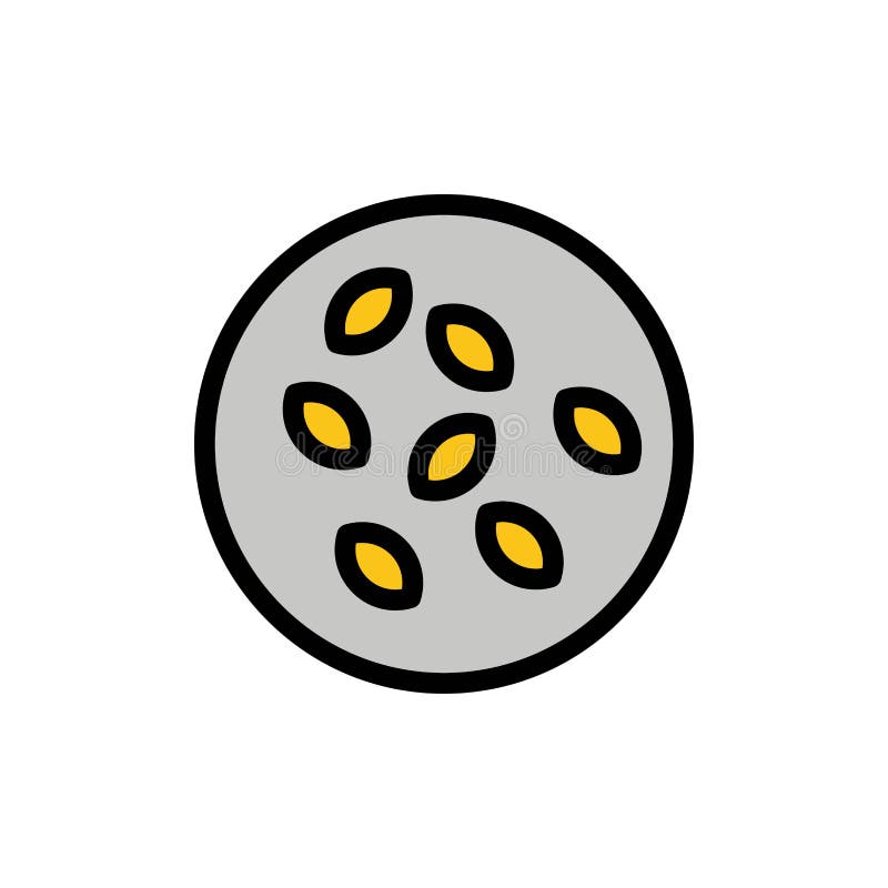 Seeds, Sesame, Sesame Seeds, Seamus Flat Color Icon. Vector Icon Banner ...