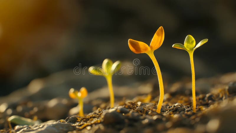 Seeds Sprouting in Rain stock video. Video of spring - 383494879