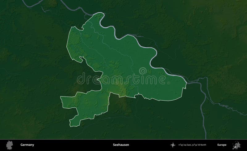 Seehausen Highlighted, Germany. Physical Stock Illustration ...