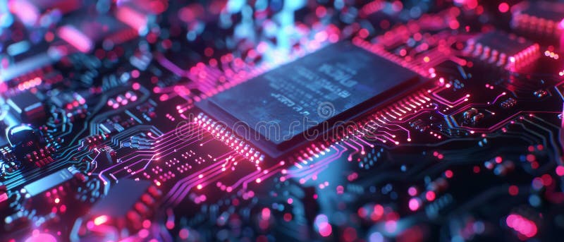 Seeing a Circuit Board CPU Processor Starting the Digitalization ...