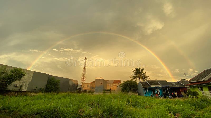Seeing double editorial stock photo. Image of rainbow - 262274398