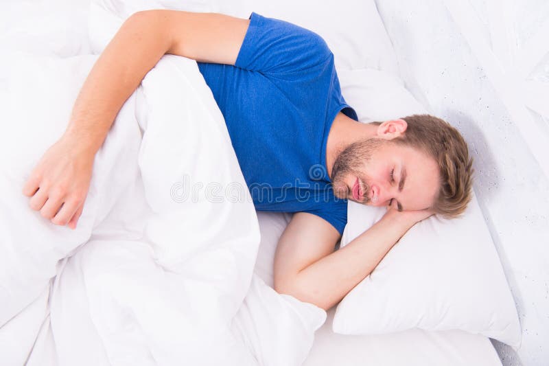 Seeing A Dream Handsome Man Sleeping And Having Dream In Bed Alone