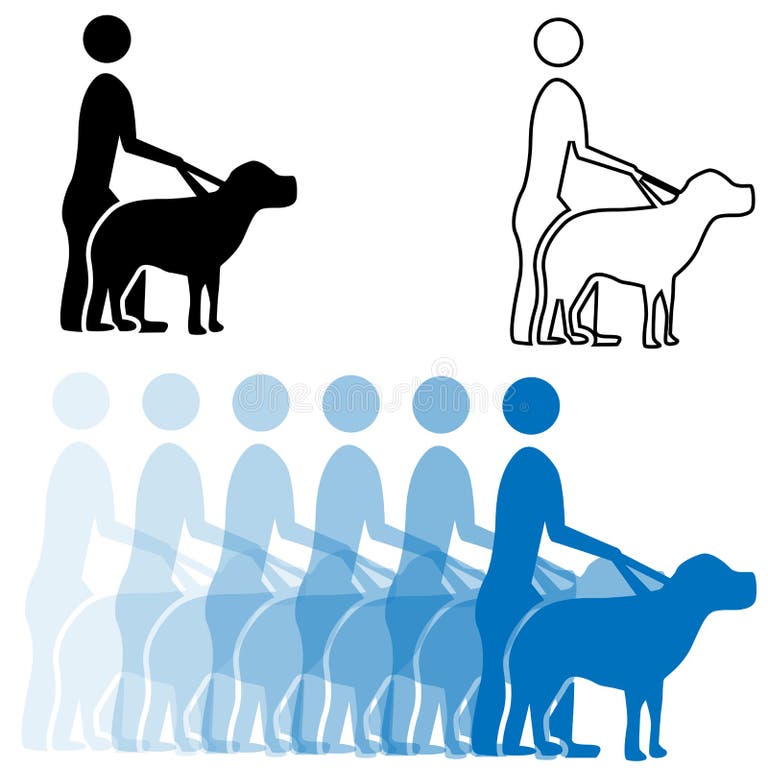 Seeing Eye Guide Dog Illustration Stock Illustrations – 213 Seeing Eye ...