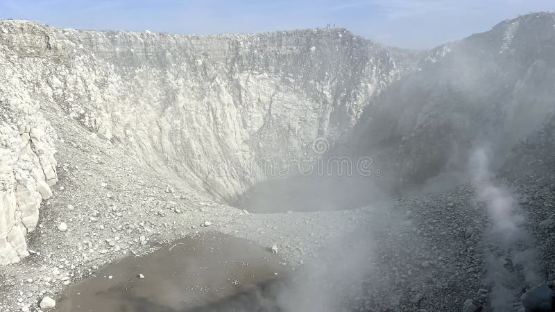 Seeing the Inside of a Volcano Crater with Smoke in East Java ...