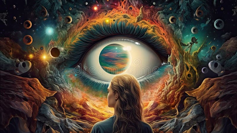 Seeing the Multiverse of My Future Stock Image - Image of galaxy ...