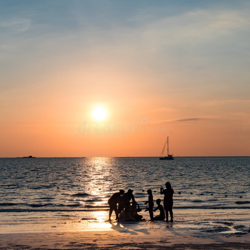 Seeing Off the Sun. Sunset on the Island of Langkawi Stock Photo ...