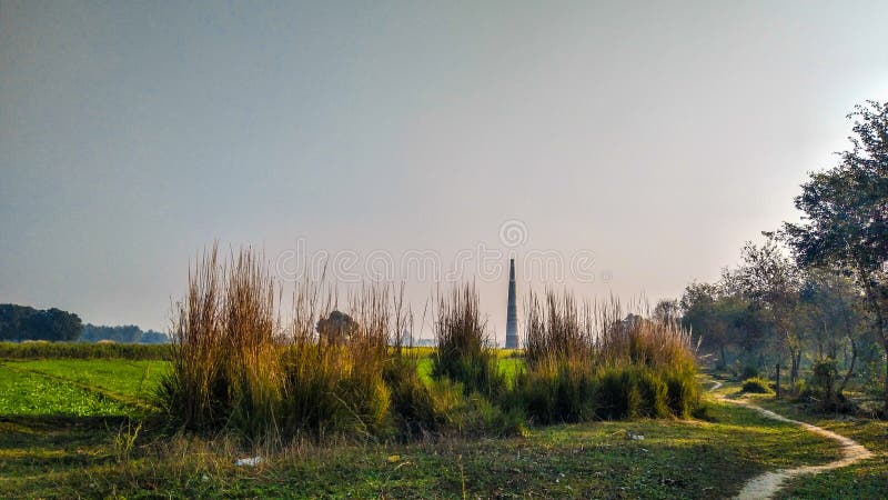 On Seeing a Tower from Far Away. a Tower in the Far Field Stock Image ...