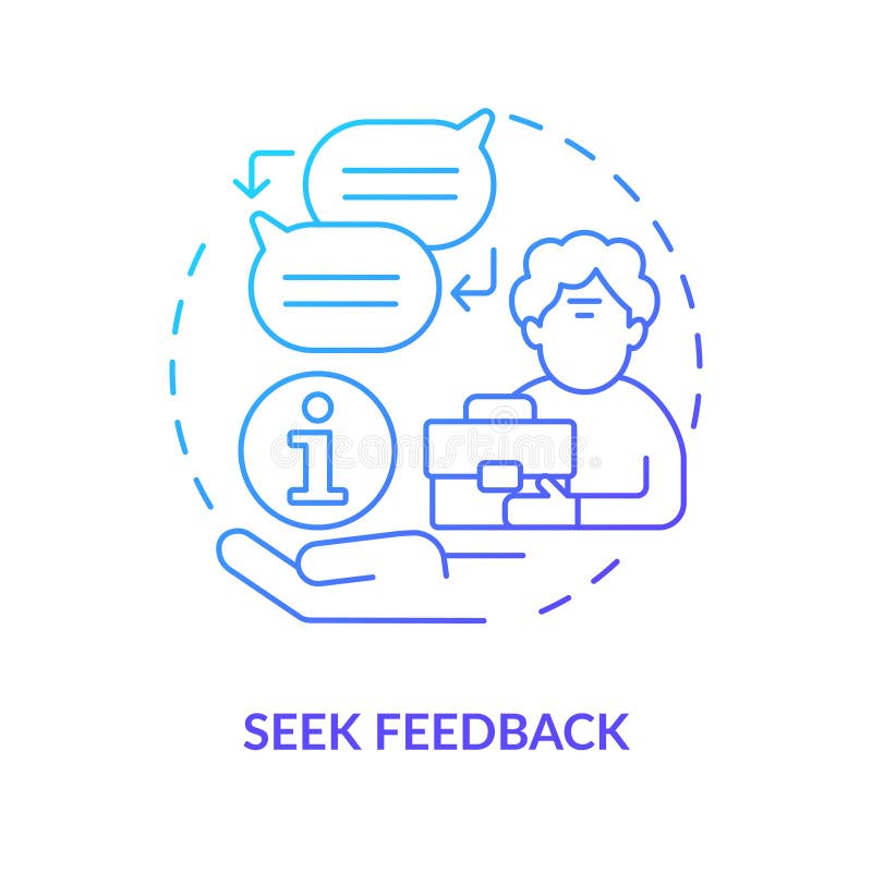 Seek Feedback Blue Gradient Concept Icon Stock Vector - Illustration of ...