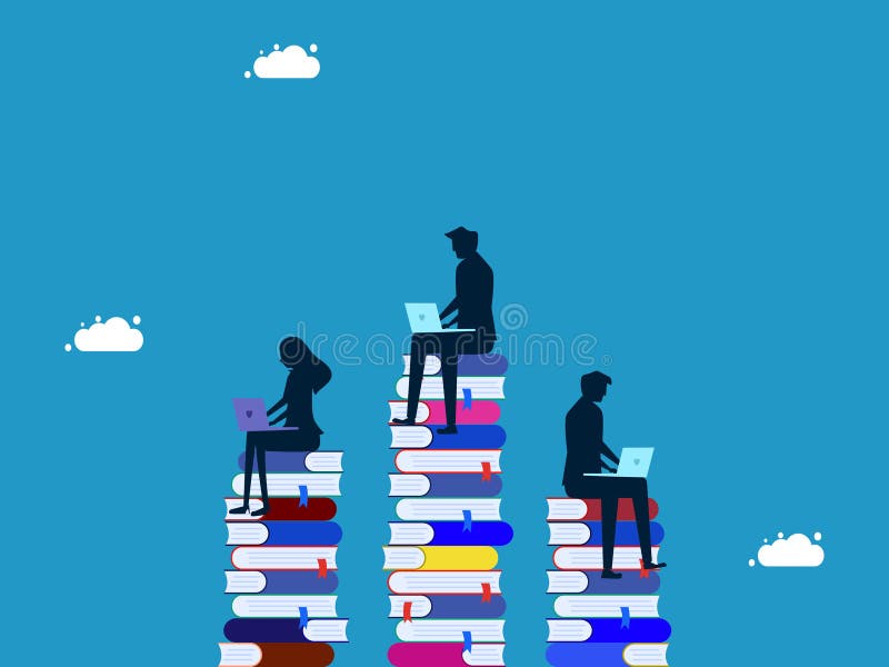 Seek Information or Knowledge. Business Team Working on Laptops on ...