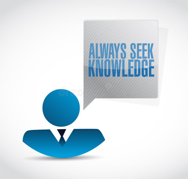 Always Seek Knowledge Avatar Sign Concept Stock Illustration ...