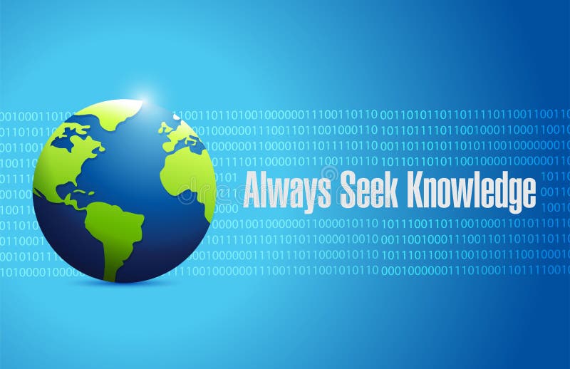 Always Seek Knowledge Check Mark Sign Concept Stock Illustration ...