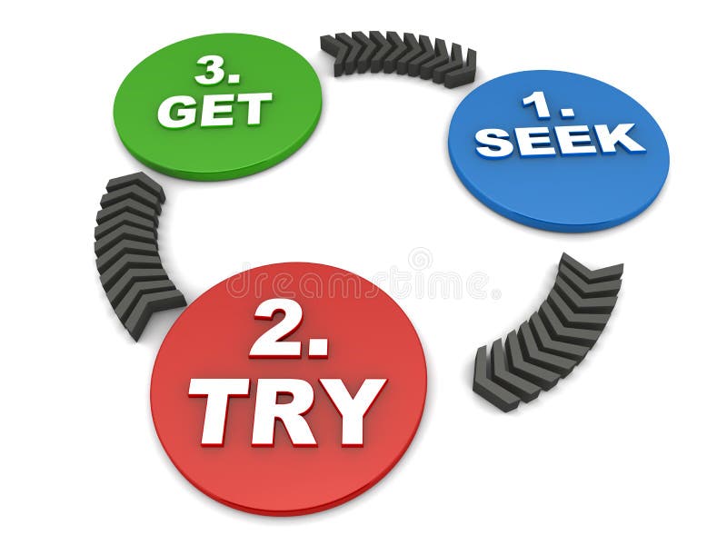 Seek try and get stock illustration. Illustration of seek - 47280243