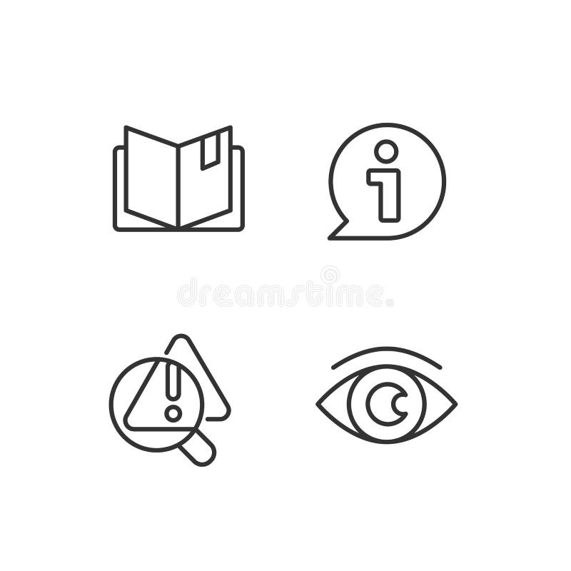Seeking for Answers Pixel Perfect Linear Icons Set Stock Vector ...