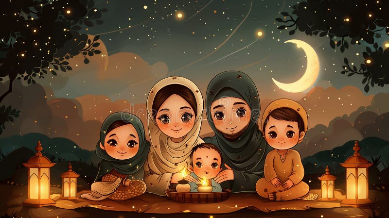 Seeking Divine Guidance through Fervent Ramadan Prayers Stock Photo ...