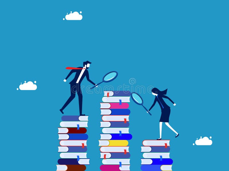 Seeking Knowledge and Gathering Information. Business Team Using ...