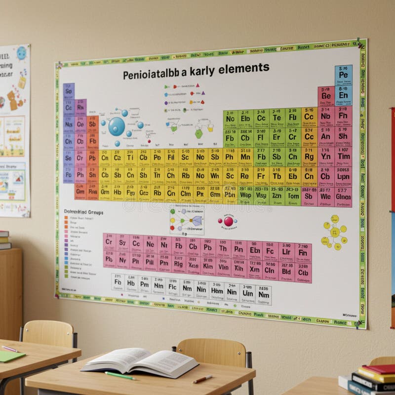 A Seemingly AI-generated Periodic Table is Displayed on a Classroom ...