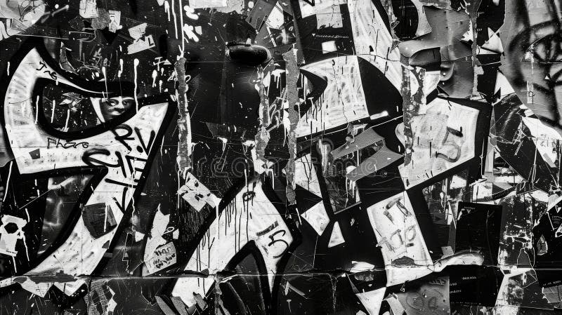 A Seemingly Random Assortment of Black and White Tags and Tags Forming ...