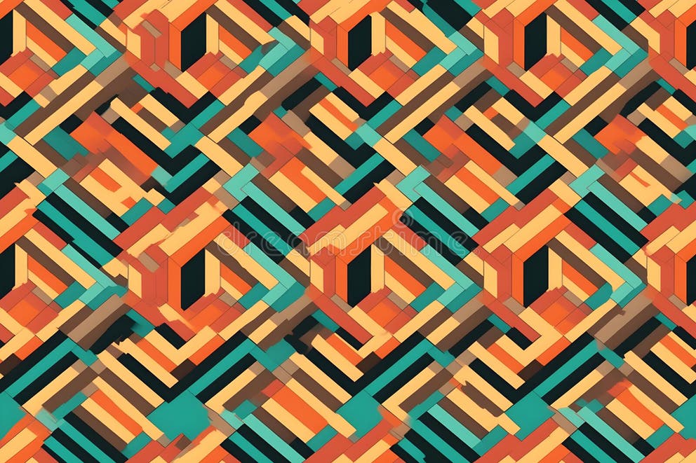 Seemless Geometric Pattern. AI Generated Stock Illustration ...