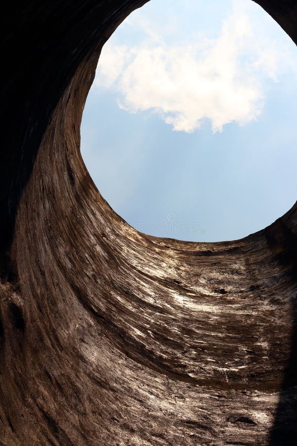Seen through the Cave To the Sky. Stock Image - Image of peaks ...
