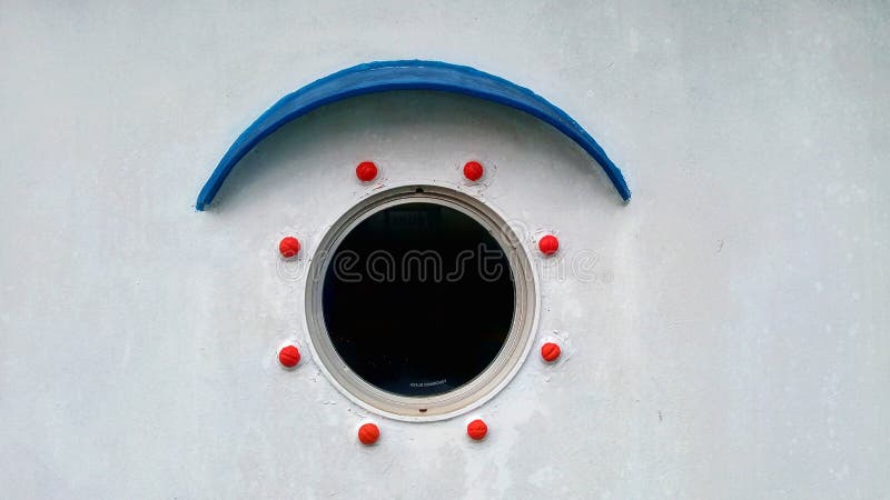 Seen from Outside the Ship& X27;s Window with a Round Shape and Canopy ...