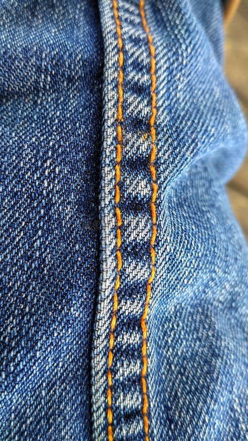 Seen yellow stitching stock image. Image of male, material - 79656137