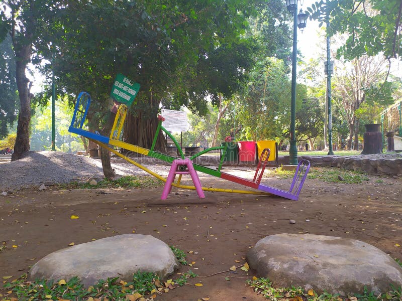 Seesaw game in the park stock image. Image of equipment - 162718519
