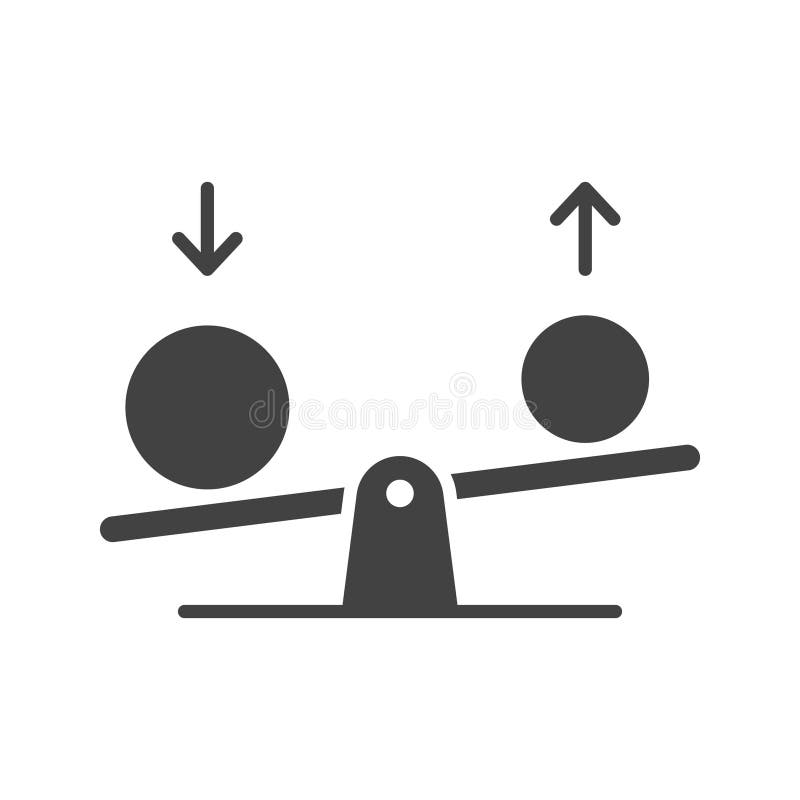 Seesaw icon vector image. stock vector. Illustration of icon - 280336092