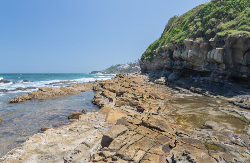 Seffield Beach stock image. Image of peaceful, rocks - 93798289