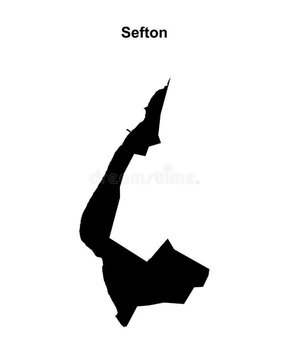 Sefton outline map stock illustration. Illustration of administrative ...