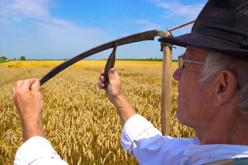 Segador foto de archivo. Imagen de suelo, refundido, azul - 32932554
