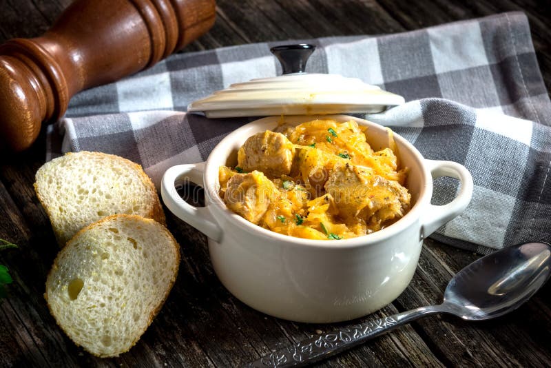 Segedin Goulash-cabbage Stew with Beef Stock Photo - Image of meat ...